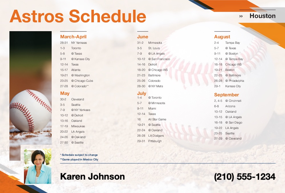 Sports Team Schedules